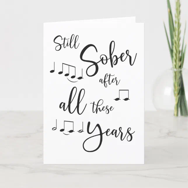 Still Sober After All these Years Holiday Card | Zazzle