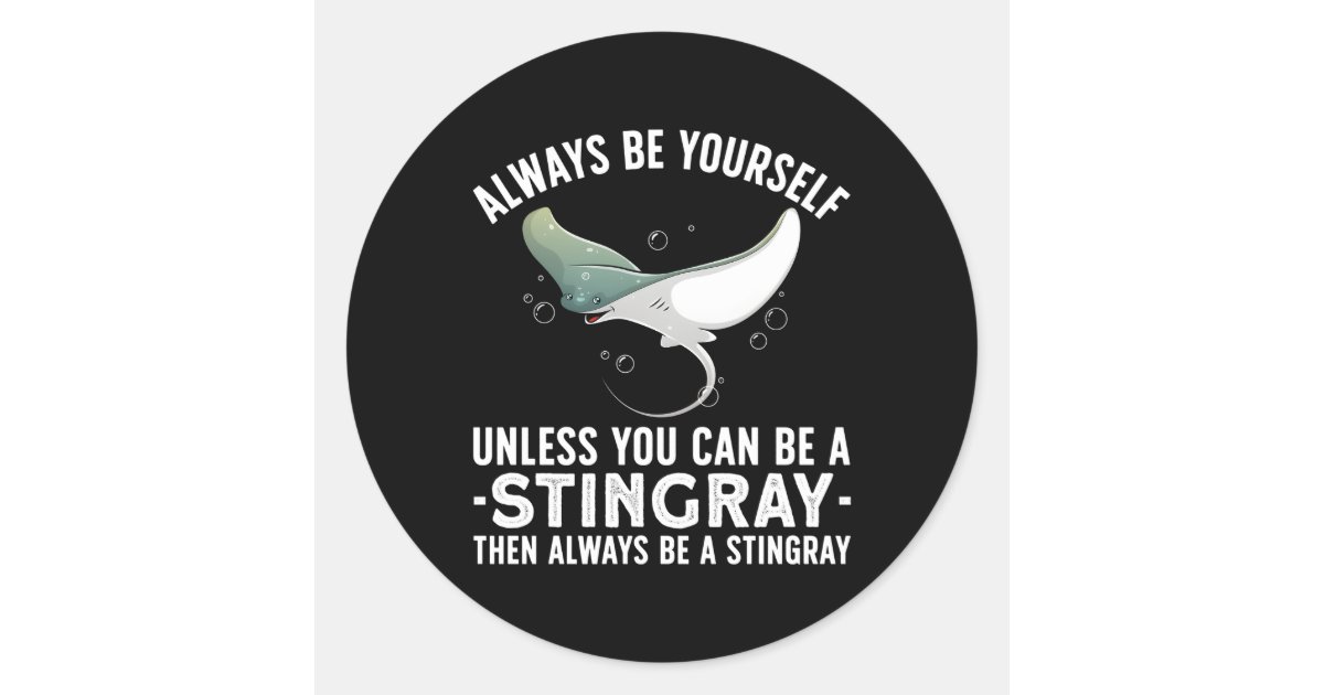 Stingray For Sea Creature Stingray Classic Round Sticker | Zazzle