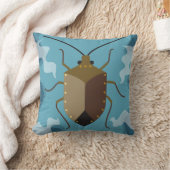 Stink bug and ladybug throw pillow | Zazzle