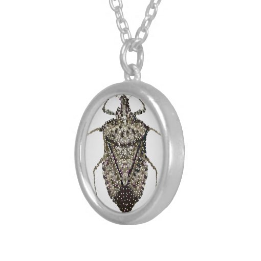 stink bug silver plated necklace | Zazzle