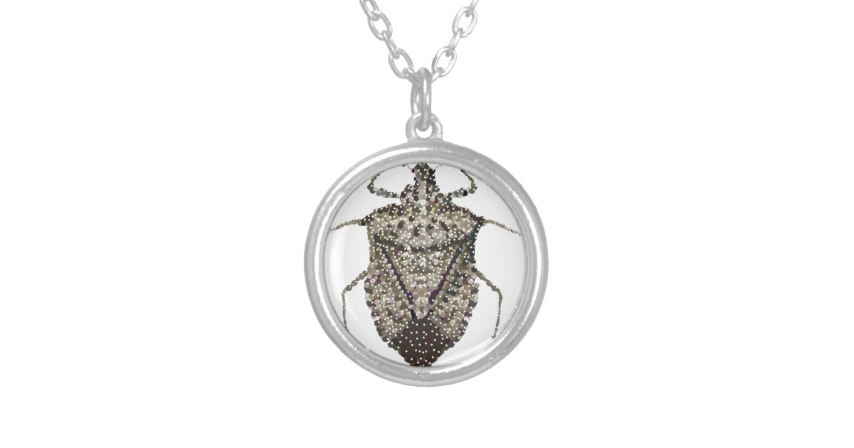 stink bug silver plated necklace | Zazzle