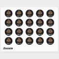 Stinkin Cute Funny Poo Pun Dark BG Classic Round Sticker | Zazzle