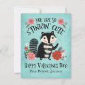 Stinkin Cute Skunk Valentines Day Greeting Card | Zazzle