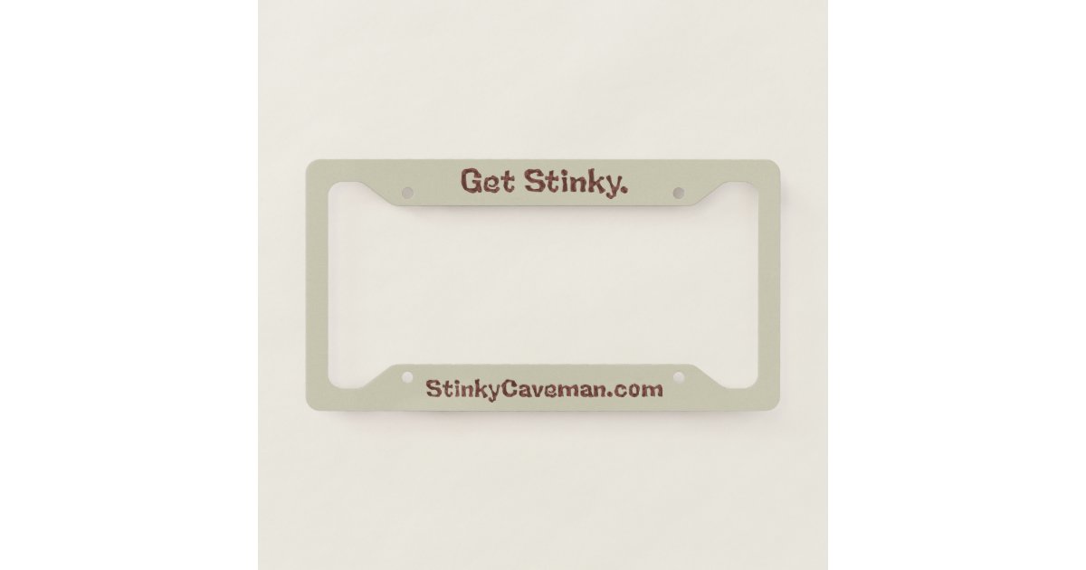 Stinky Caveman License Plate Frame | Zazzle