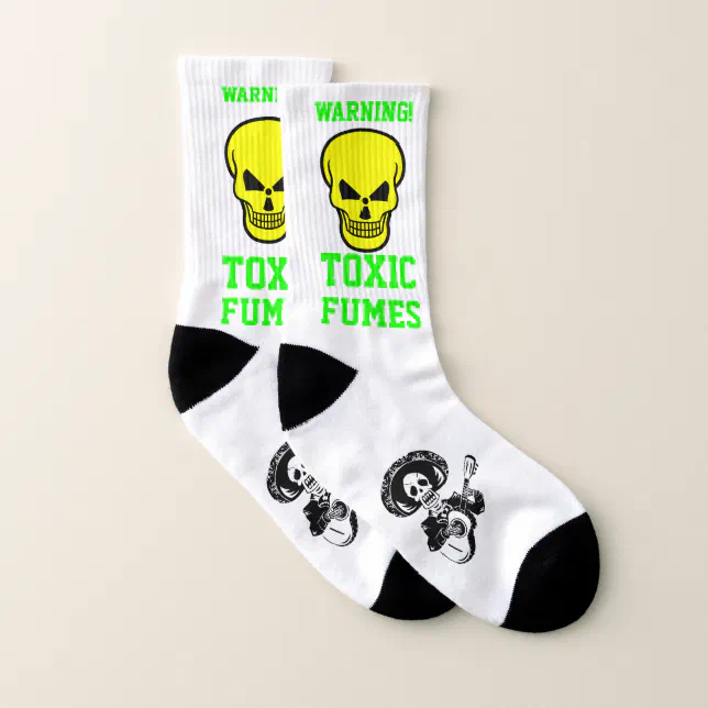 STINKY FEET WARNING TOXIC FUMES SOCKS | Zazzle