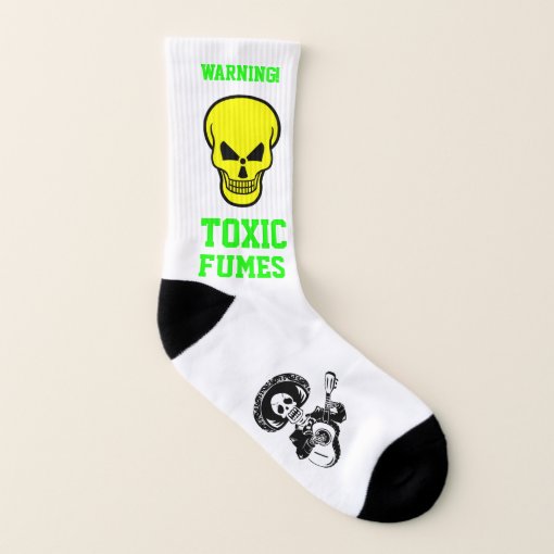 STINKY FEET WARNING TOXIC FUMES SOCKS | Zazzle