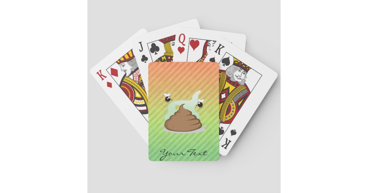 Stinky Poo design Poker Cards | Zazzle