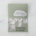Stirring Mouse Christmas Card | Zazzle