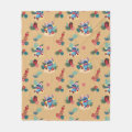 Stitch | Aloha Christmas Pattern Fleece Blanket | Zazzle