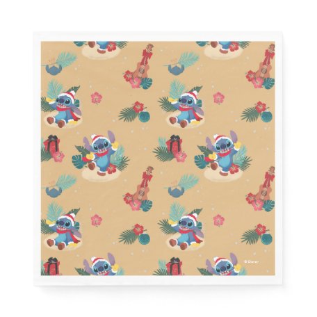 Stitch | Aloha Christmas Pattern Fabric | Zazzle