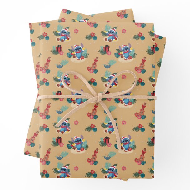 Stitch | Aloha Christmas Pattern Fabric | Zazzle