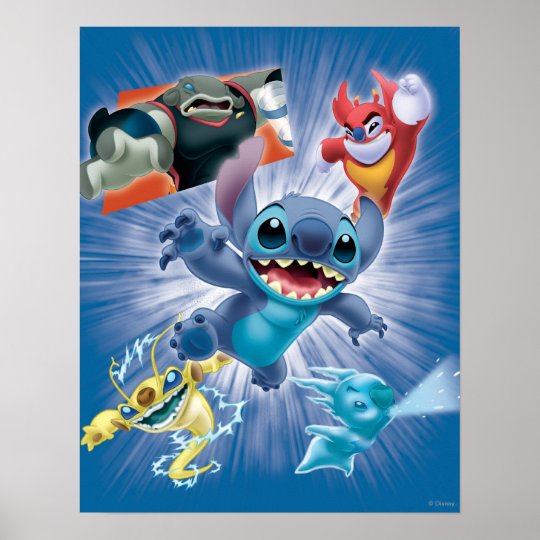 Stitch and Friends Poster | Zazzle.com