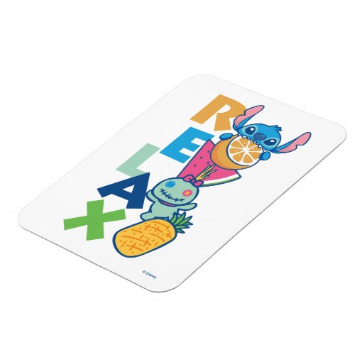 Stitch and Scrump | Relax Magnet | Zazzle