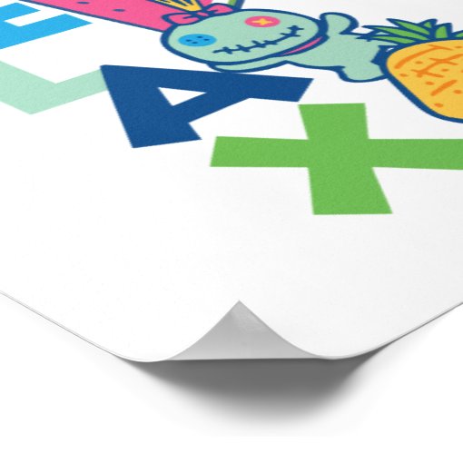 Stitch and Scrump | Relax Poster | Zazzle