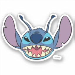 Stitch Big Smile Sticker | Zazzle
