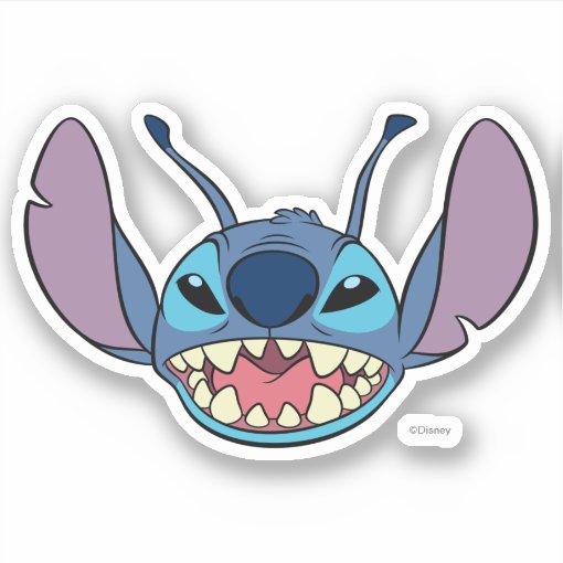 Stitch Big Smile Sticker | Zazzle