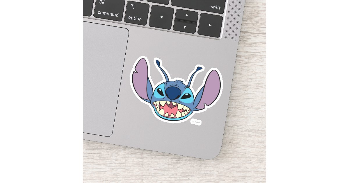 Stitch Big Smile Sticker | Zazzle