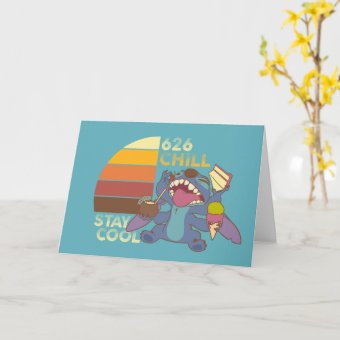 Stitch - Chill & Stay Cool Card | Zazzle