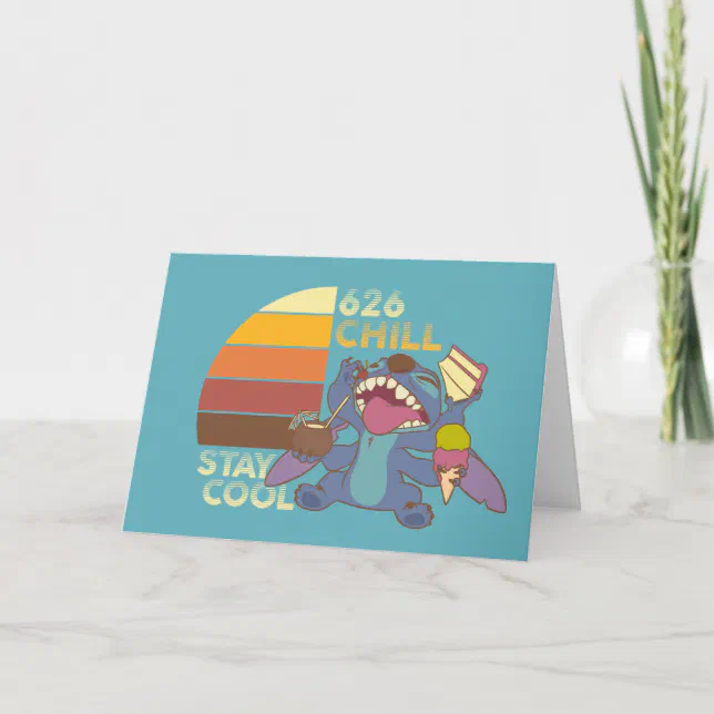Stitch - Chill & Stay Cool Card | Zazzle