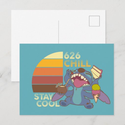 Stitch - Chill & Stay Cool Postcard | Zazzle