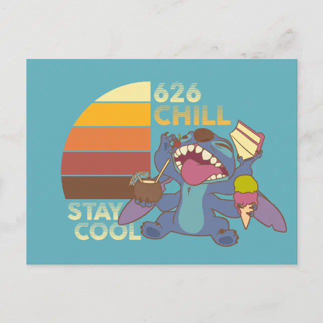Stitch - Chill & Stay Cool Postcard | Zazzle