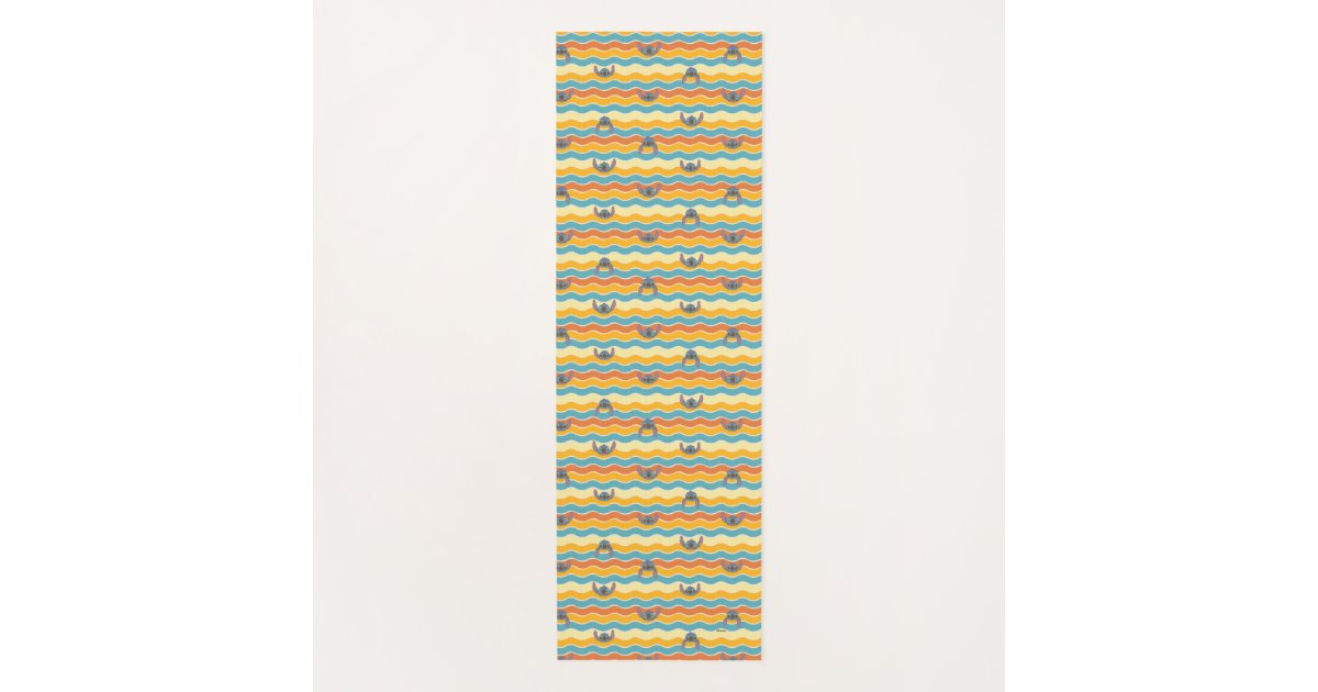 Stitch Colorful Wave Pattern Yoga Mat | Zazzle