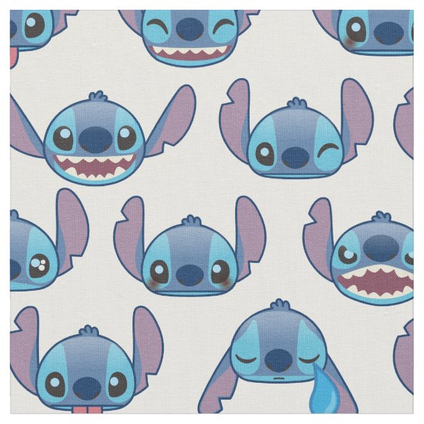 Lilo & Stich | Stitch Pattern Fabric | Zazzle