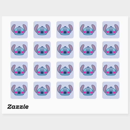 Stitch Emoji Square Sticker | Zazzle