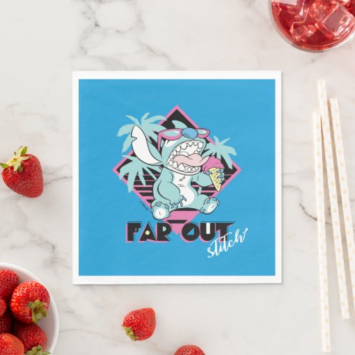 Stitch | Far Out Retro Graphic Napkins | Zazzle