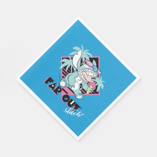 Stitch | Far Out Retro Graphic Napkins | Zazzle