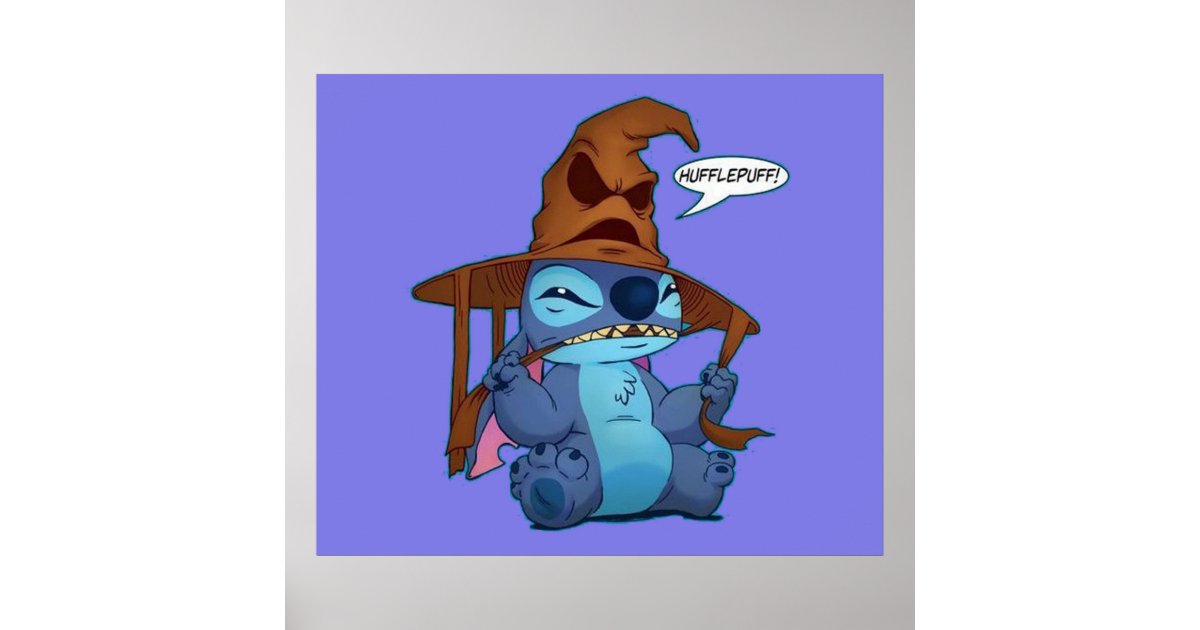 stitch funny art poster | Zazzle