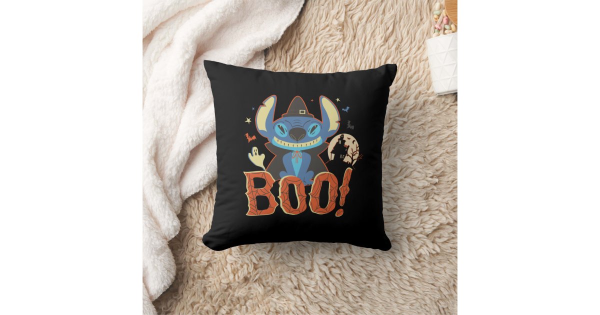 Stitch Halloween Boo Throw Pillow | Zazzle