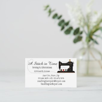 Stitch in Time Sewing Alterations Repair Business Card | Zazzle