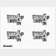 Stitch it up & carry on! - motivational motto rectangular sticker | Zazzle