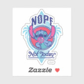 Stitch | Nope Not Today Sticker | Zazzle
