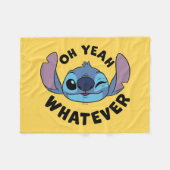 Stitch | Oh Yeah Whatever Fleece Blanket | Zazzle