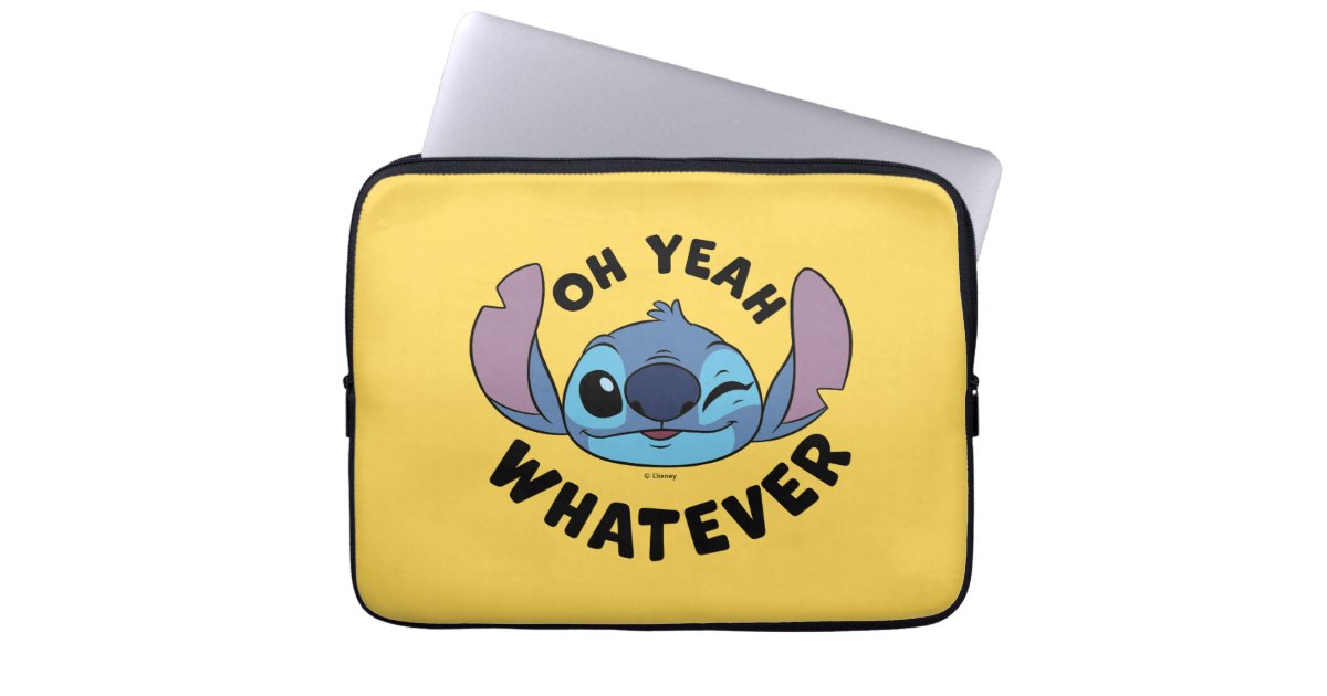 Stitch | Oh Yeah Whatever Laptop Sleeve | Zazzle