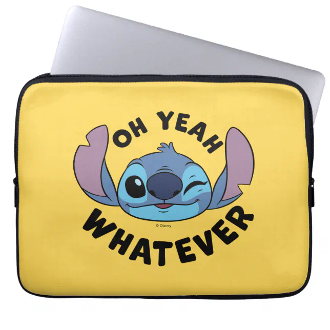 Stitch | Oh Yeah Whatever Laptop Sleeve | Zazzle