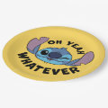 Stitch | Oh Yeah Whatever Paper Plates | Zazzle