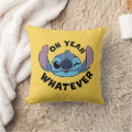 Stitch | Oh Yeah Whatever Throw Pillow | Zazzle