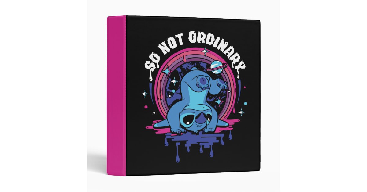Stitch | So Not Ordinary 3 Ring Binder | Zazzle