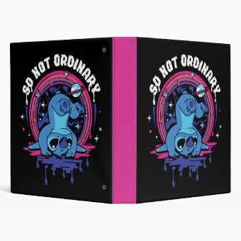 Stitch | So Not Ordinary 3 Ring Binder | Zazzle