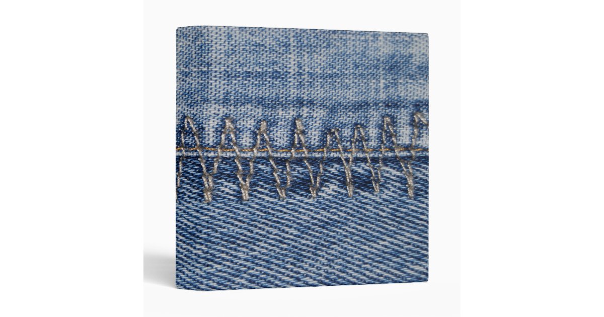 Stitched Denim Binder | Zazzle