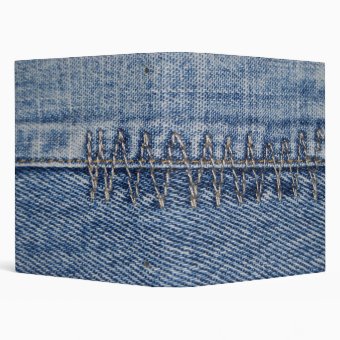 Stitched Denim Binder | Zazzle