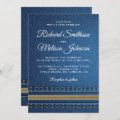 Stitched Denim Zipper Jeans Wedding Invitation | Zazzle