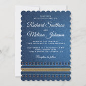 Stitched Denim Zipper Jeans Wedding Invitation | Zazzle