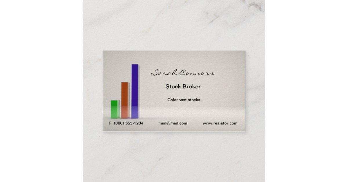 Stock broker Business card | Zazzle