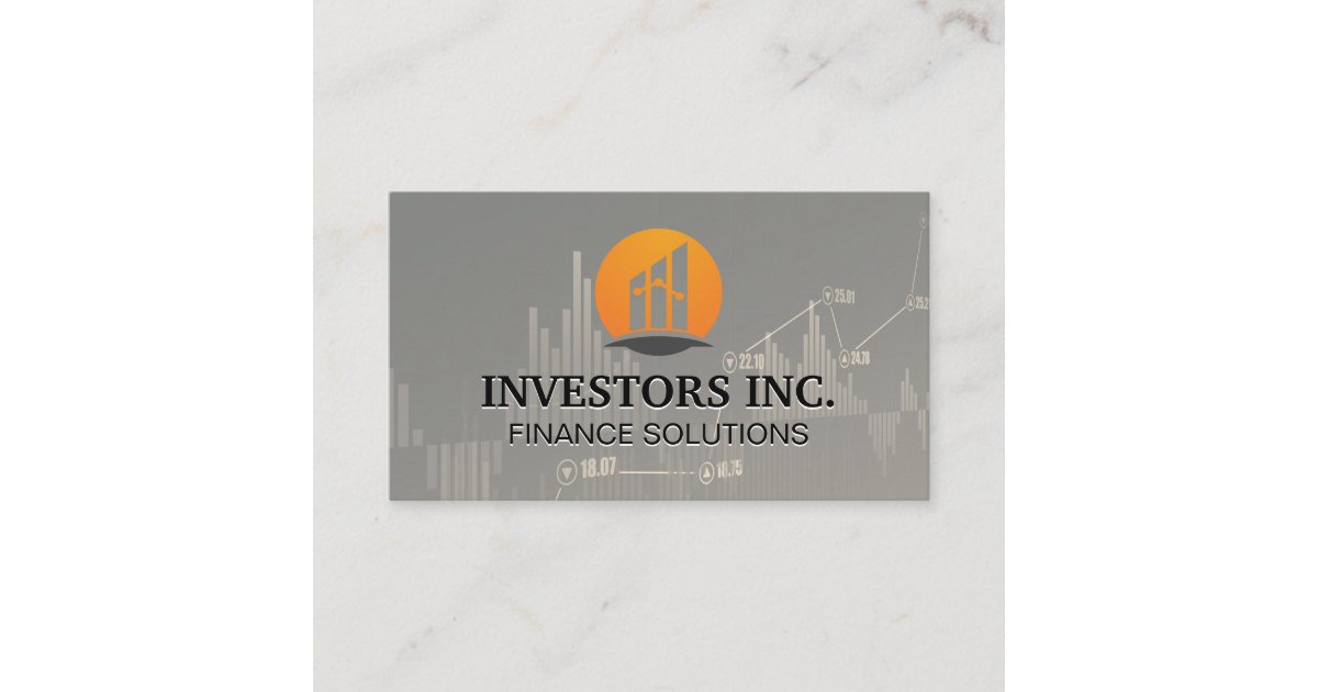 Stock Broker | Investments Charts Business Card | Zazzle