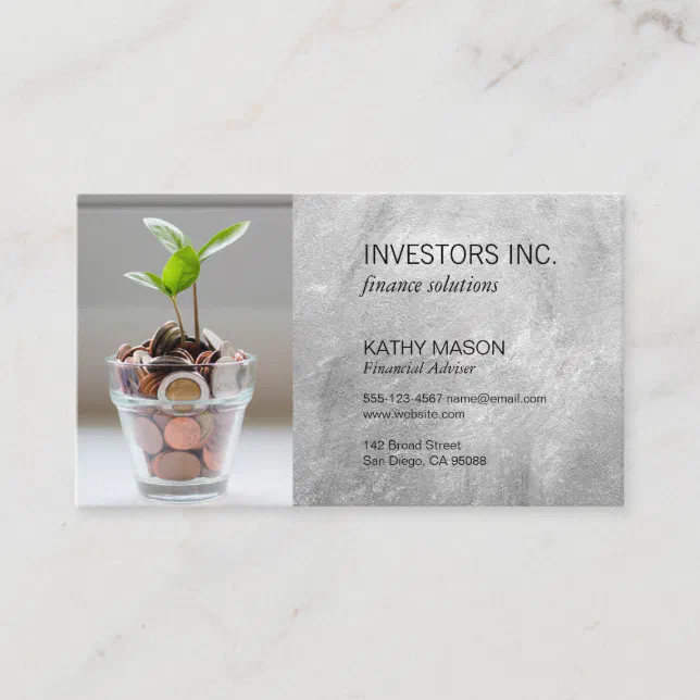 Stock Broker | Investments | Financial Growth Business Card | Zazzle