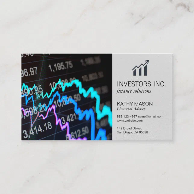 Stock Broker | Investments | Hedge Fund Manager Business Card | Zazzle